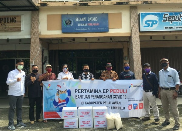 Pertamina EP Lirik Field Salurkan Bantuan Sembako Untuk Wartawan Pelalawan » SUARA BURUH